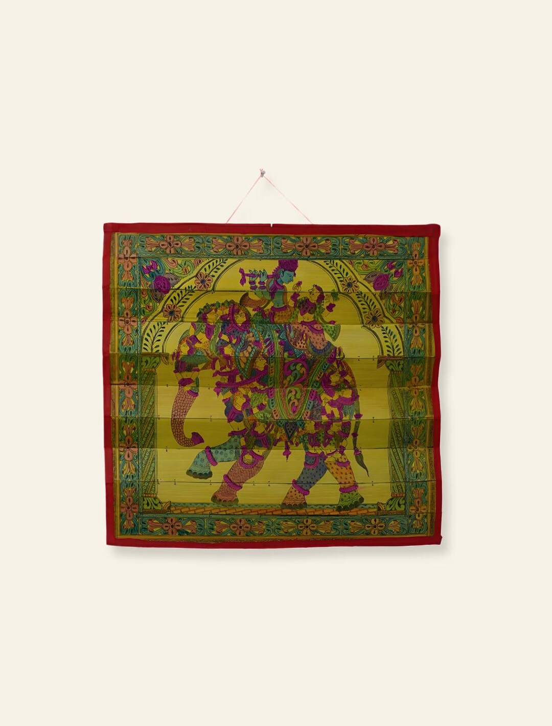 Elephant Pattachitra Palm Leaf Painting | Hand-etched Odisha Folk Art ...