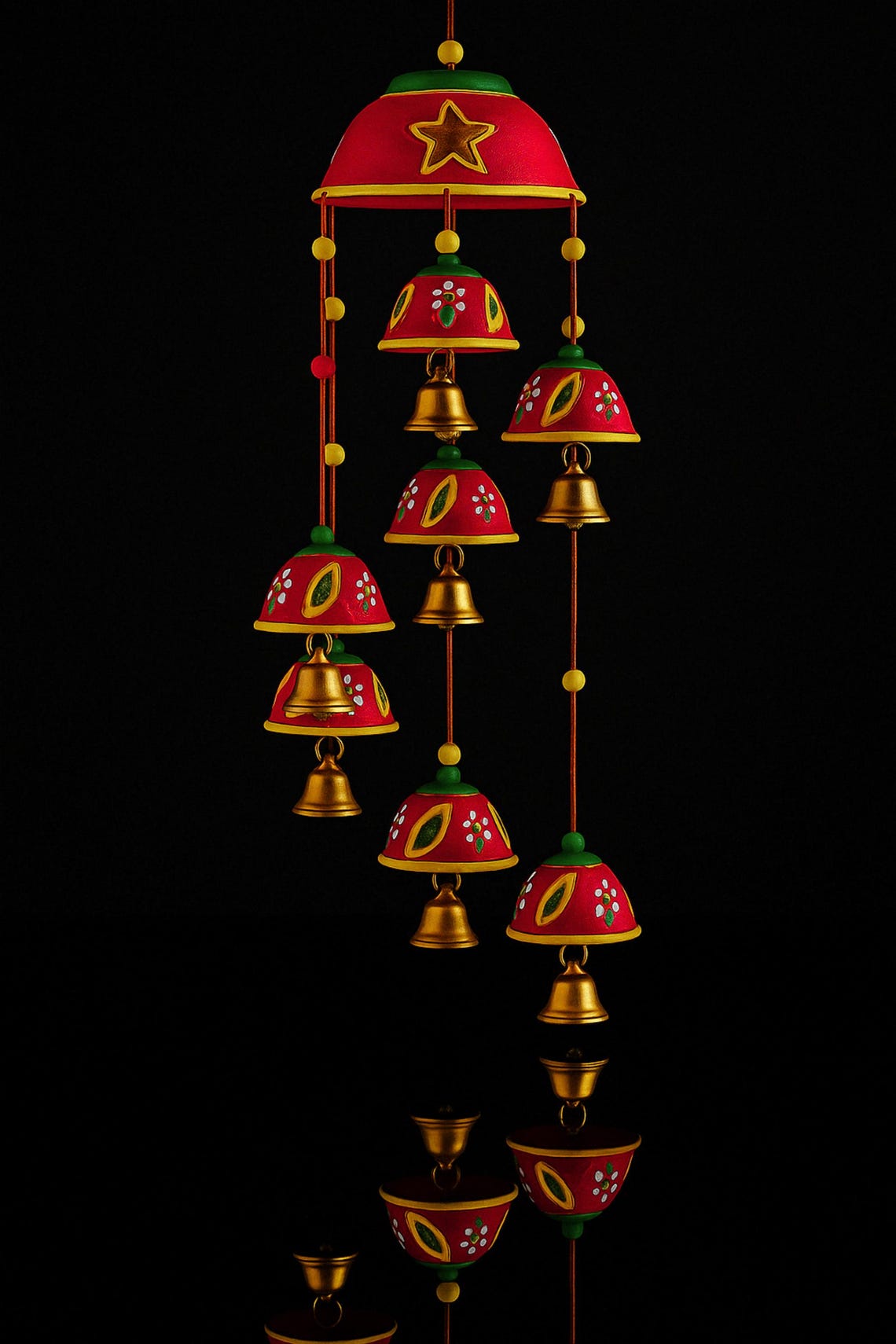 Handpainted Indian Bell Wind Chimes, Boho Garden Decor - Etsy