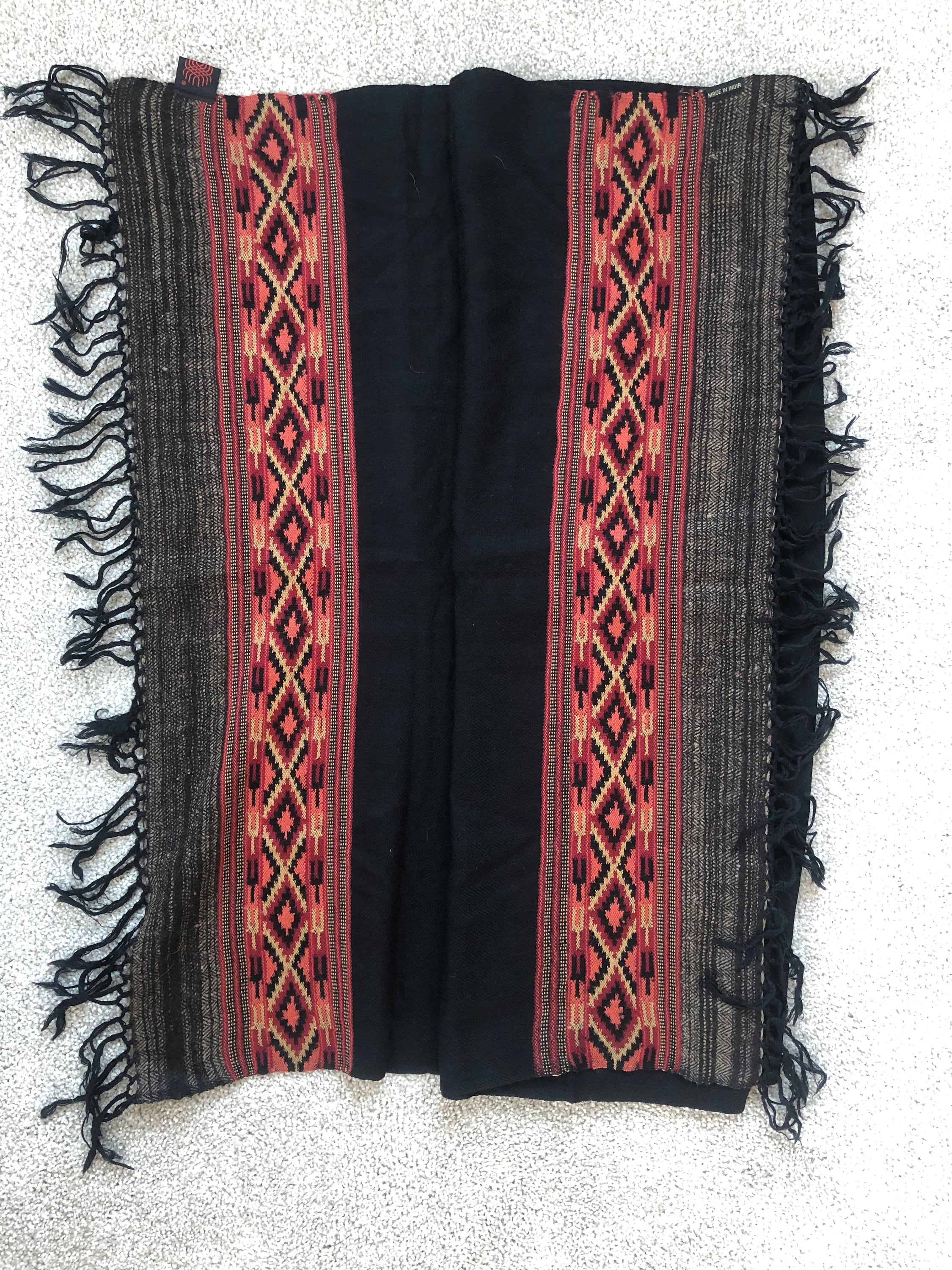 Himalayan Kinnauri Shawl Pure Sheep and Yak Wool From Kashmir. Scarf ...