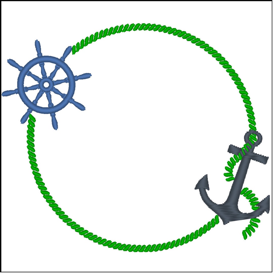 Maritime Frame Embroidery Pattern - Etsy