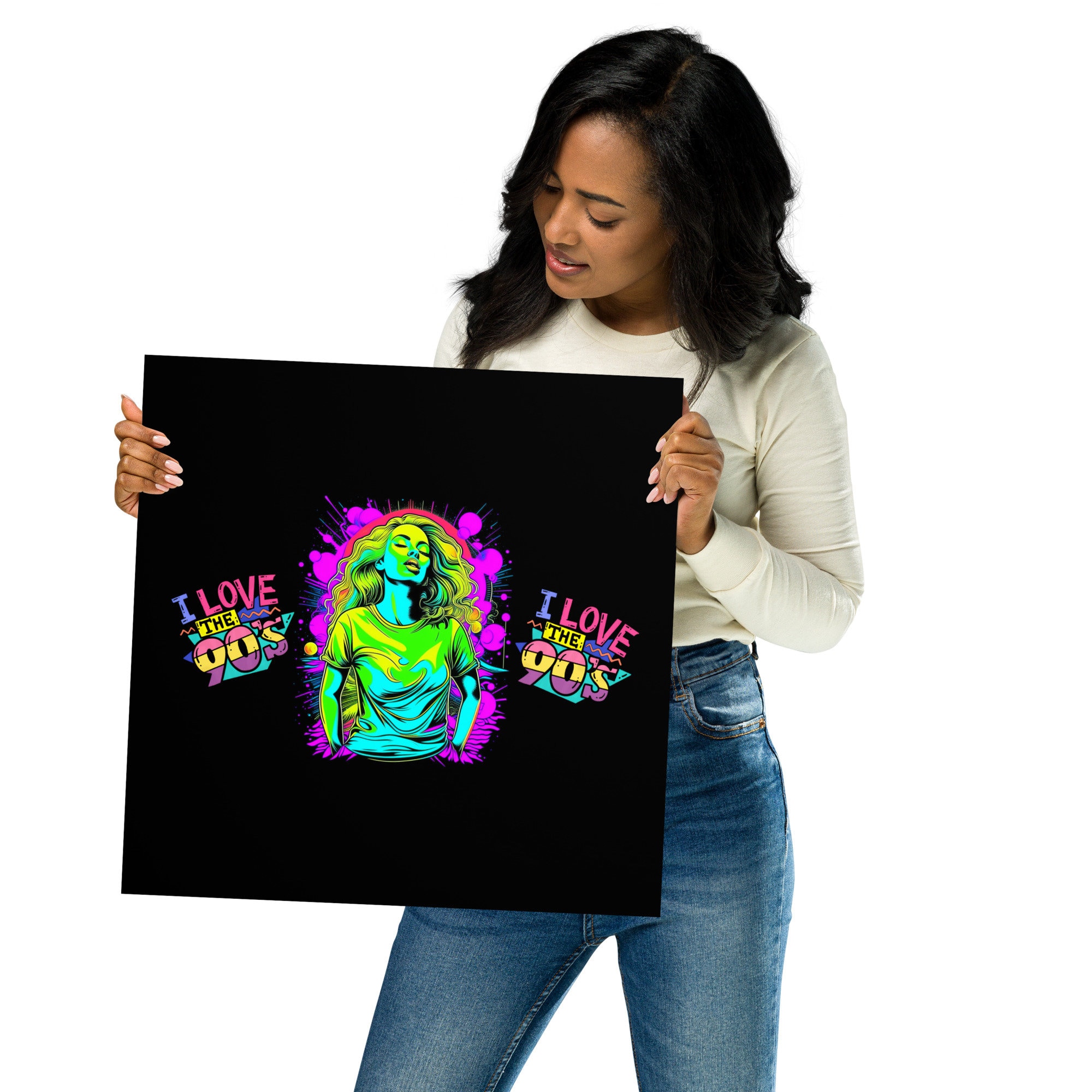 Colorful Retro I Love 90's Poster - Etsy