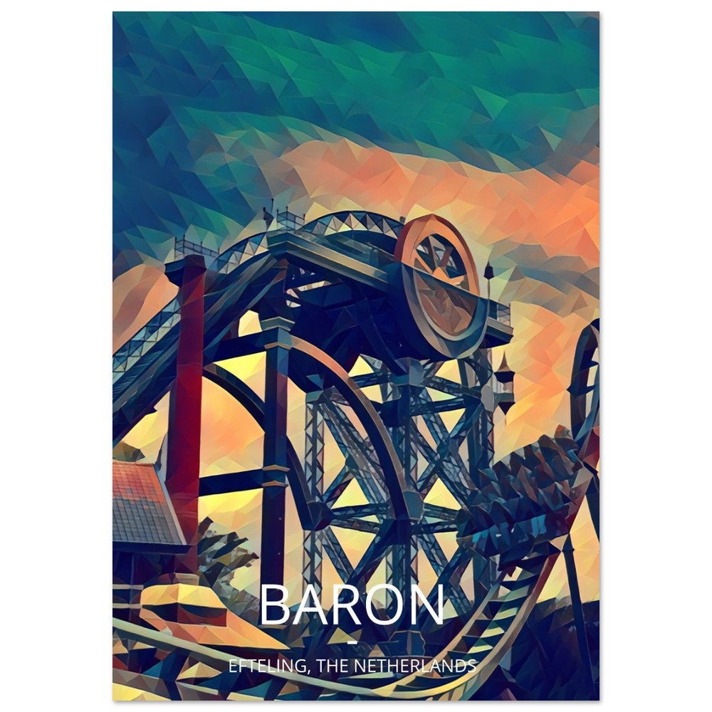 Baron 1898 - Efteling | Coaster Poster - Etsy