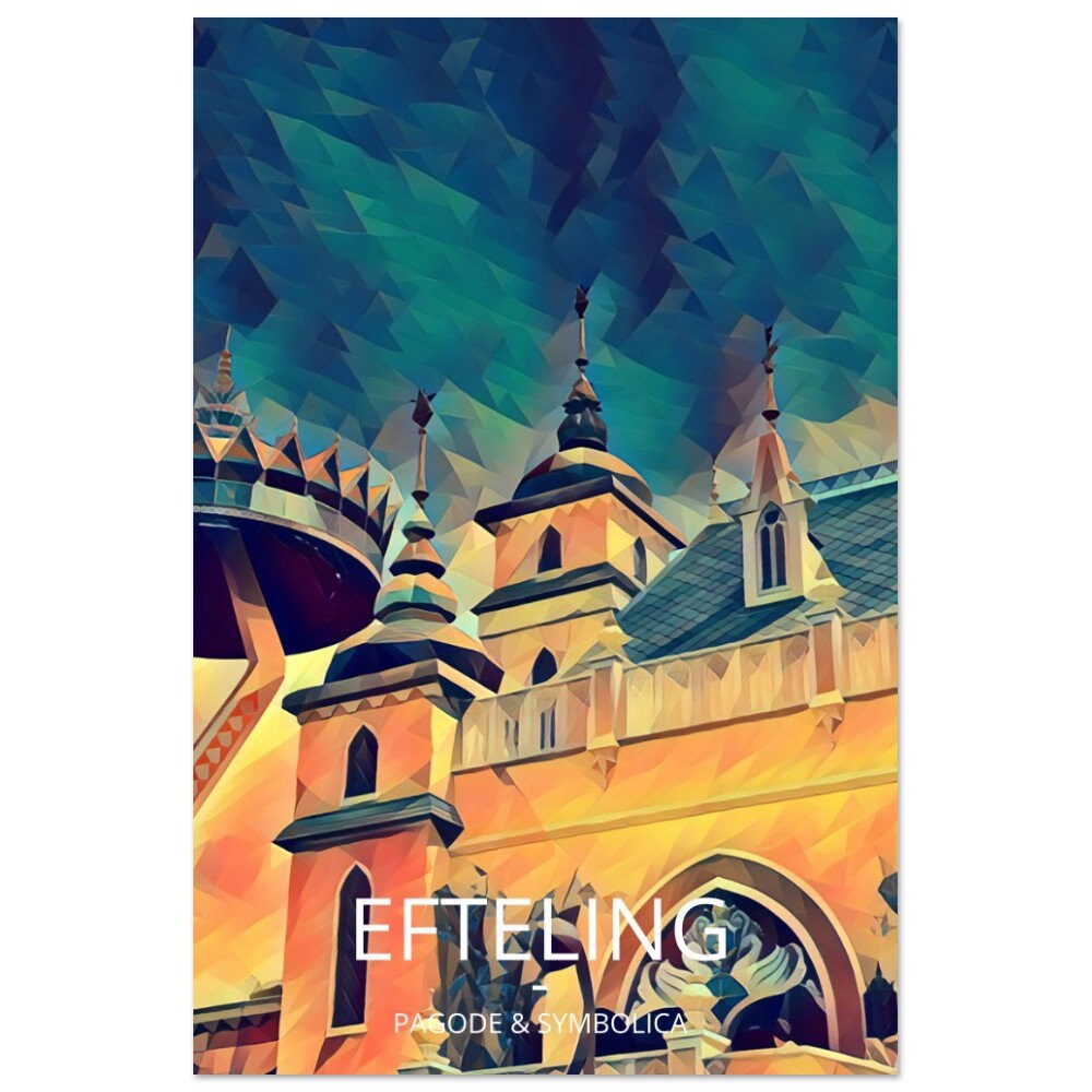 Efteling Pagode & Symbolica Coaster Poster - Etsy