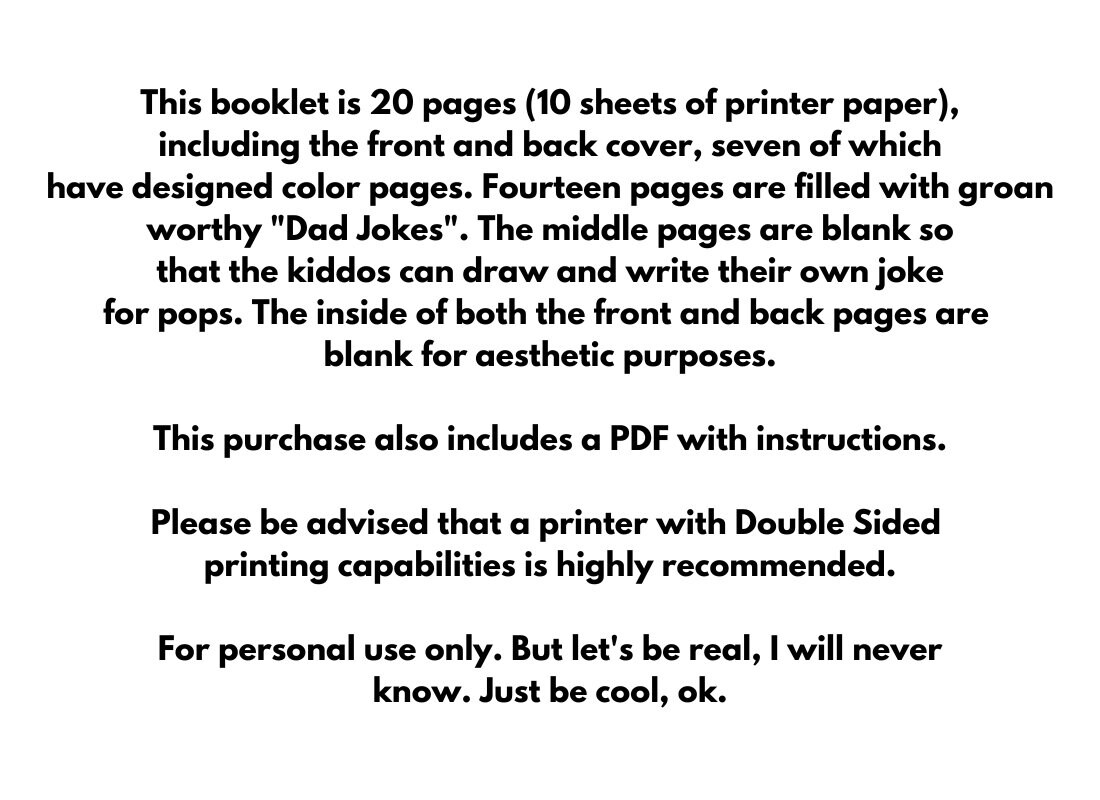 Father's Day Card/coloring Book/dad Jokes Gift From - Etsy