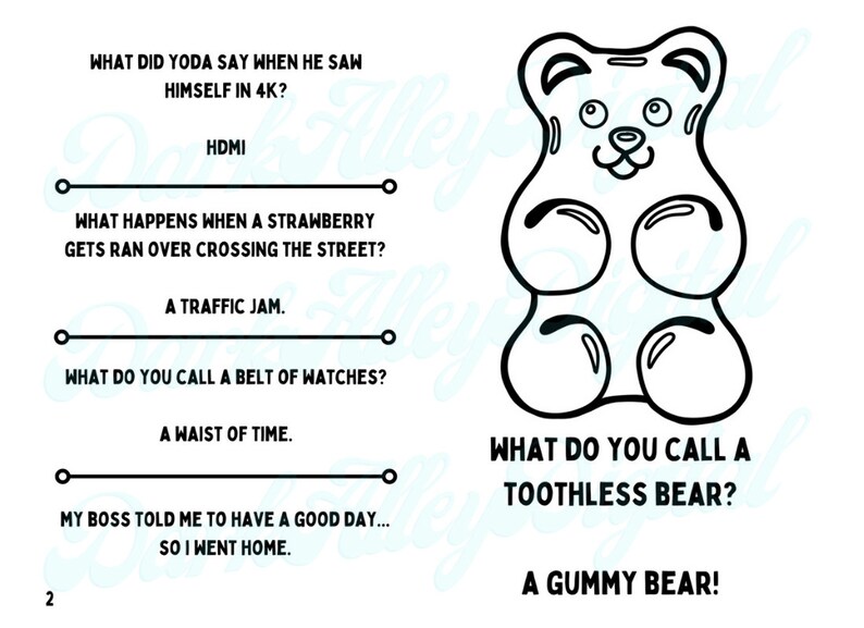 Father's Day Card/coloring Book/dad Jokes Gift From - Etsy