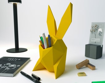 Rabbit Pen Holder - Etsy