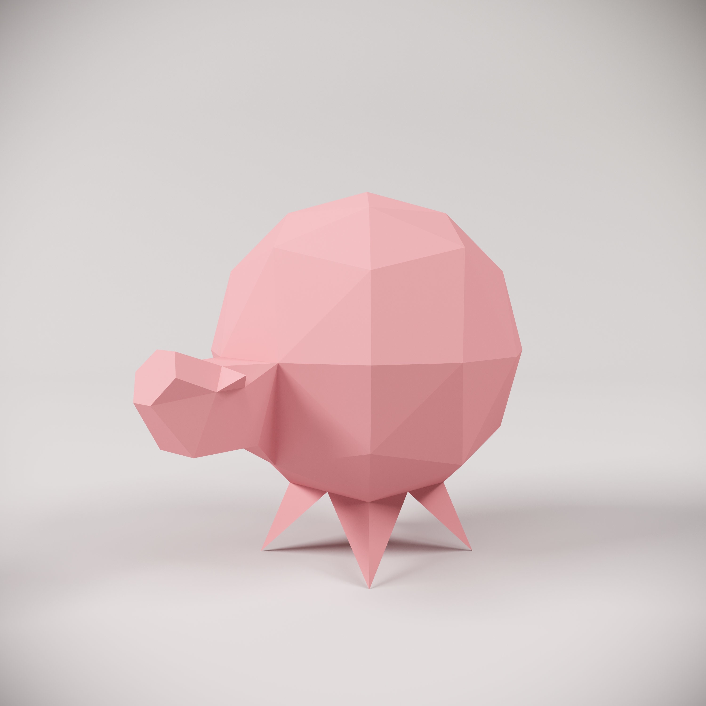 Funny Animal Papercraft Pig Papercraft DIY Low Poly. 3D - Etsy