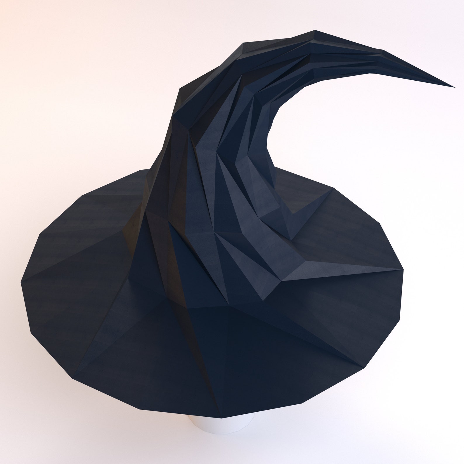 Witch Hat Witch Papercraft Witch Hat Lowpoly Halloween Hat - Etsy