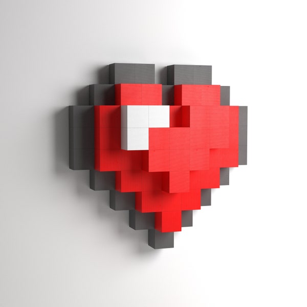 Pixel Heart - Etsy
