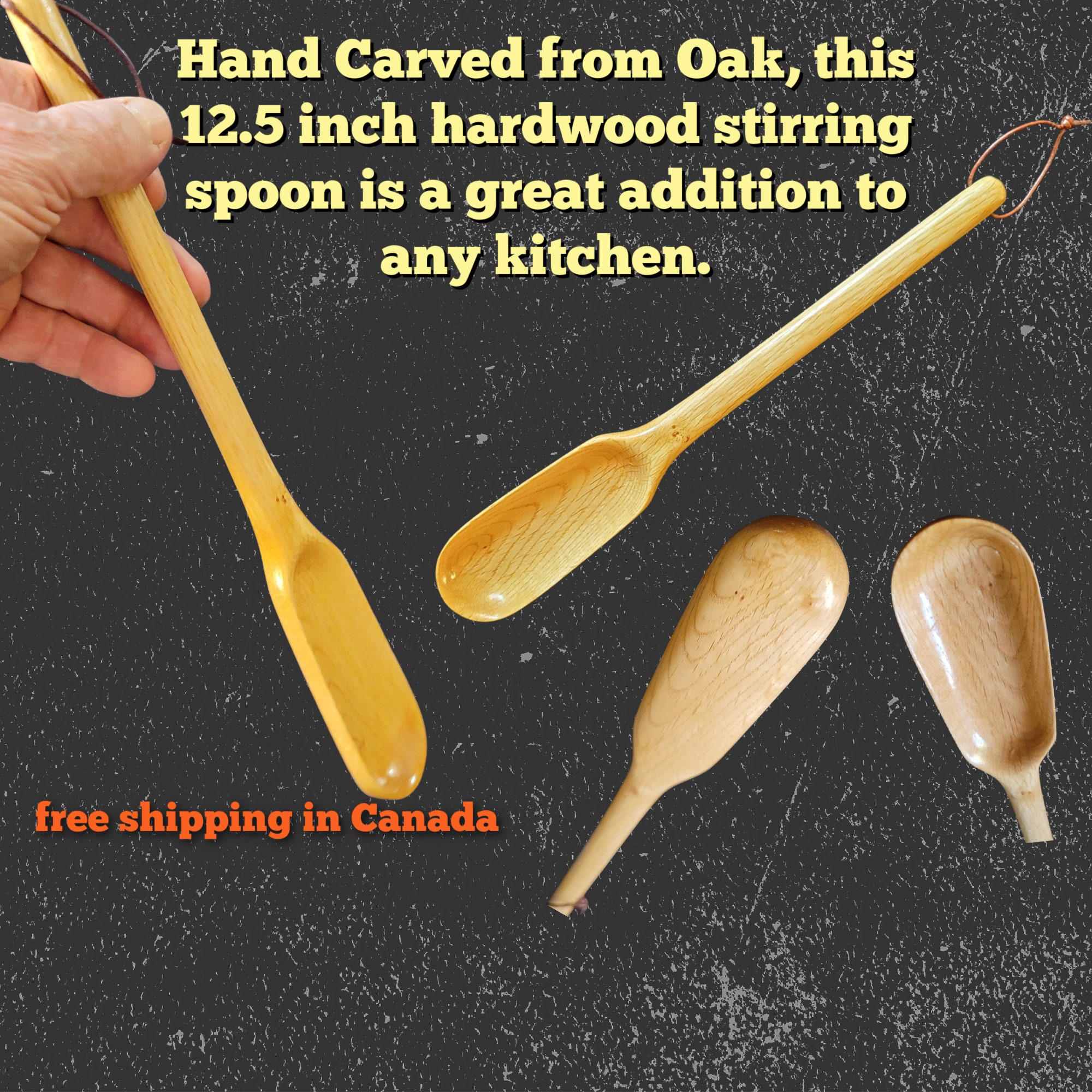 Hand Carved From Oak This Hardwood Stirring Spoon is a Great - Etsy