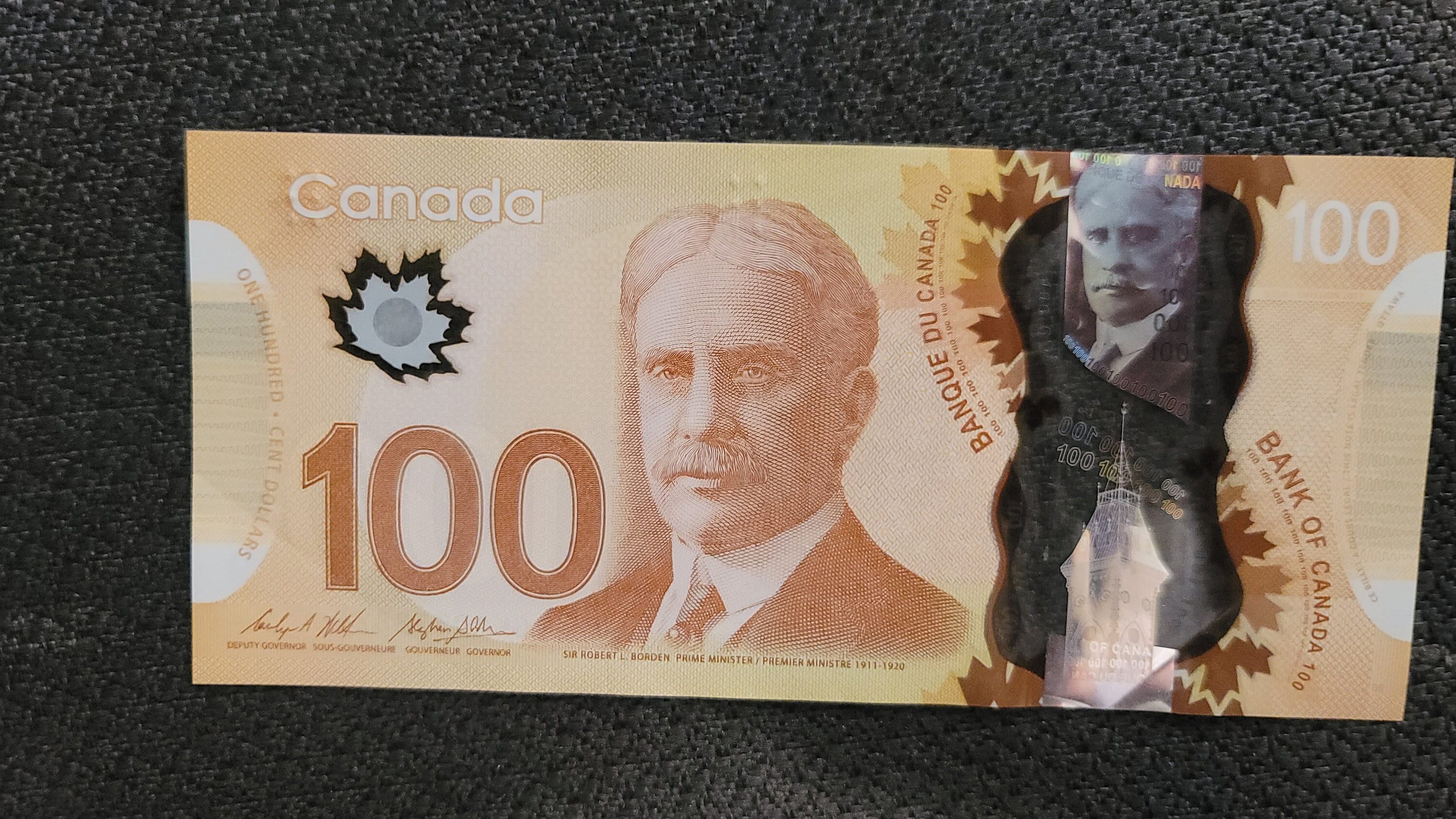 New Canadian 100 Dollar Bill