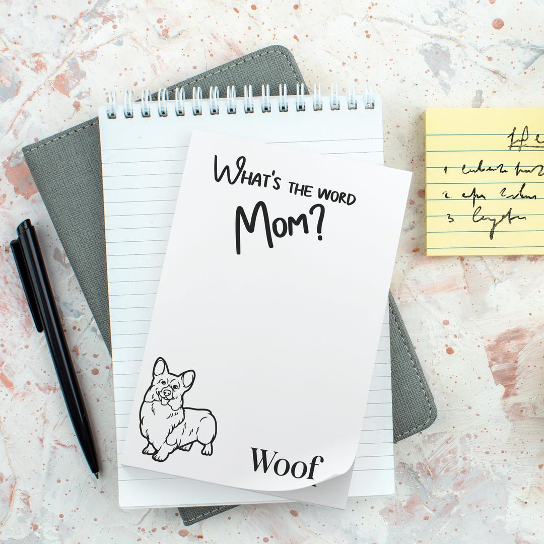 Corgi Dog Mom Post-it® Notes: Sticky Note Pad Has 50 Sheets Sized 4"x 6 ...