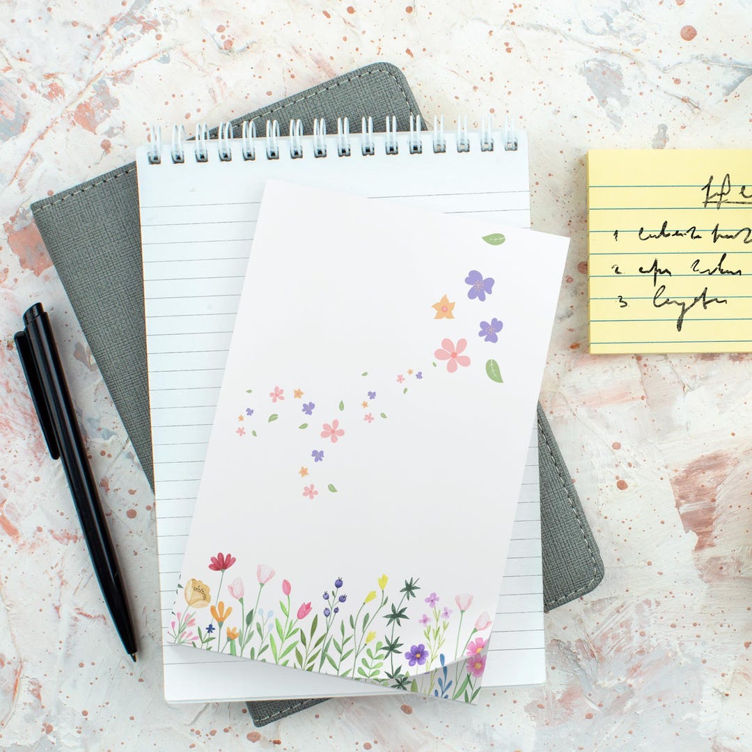 Floral Post-it® Notes: 4" X 6" Sticky Notes 50 Sheets - Etsy