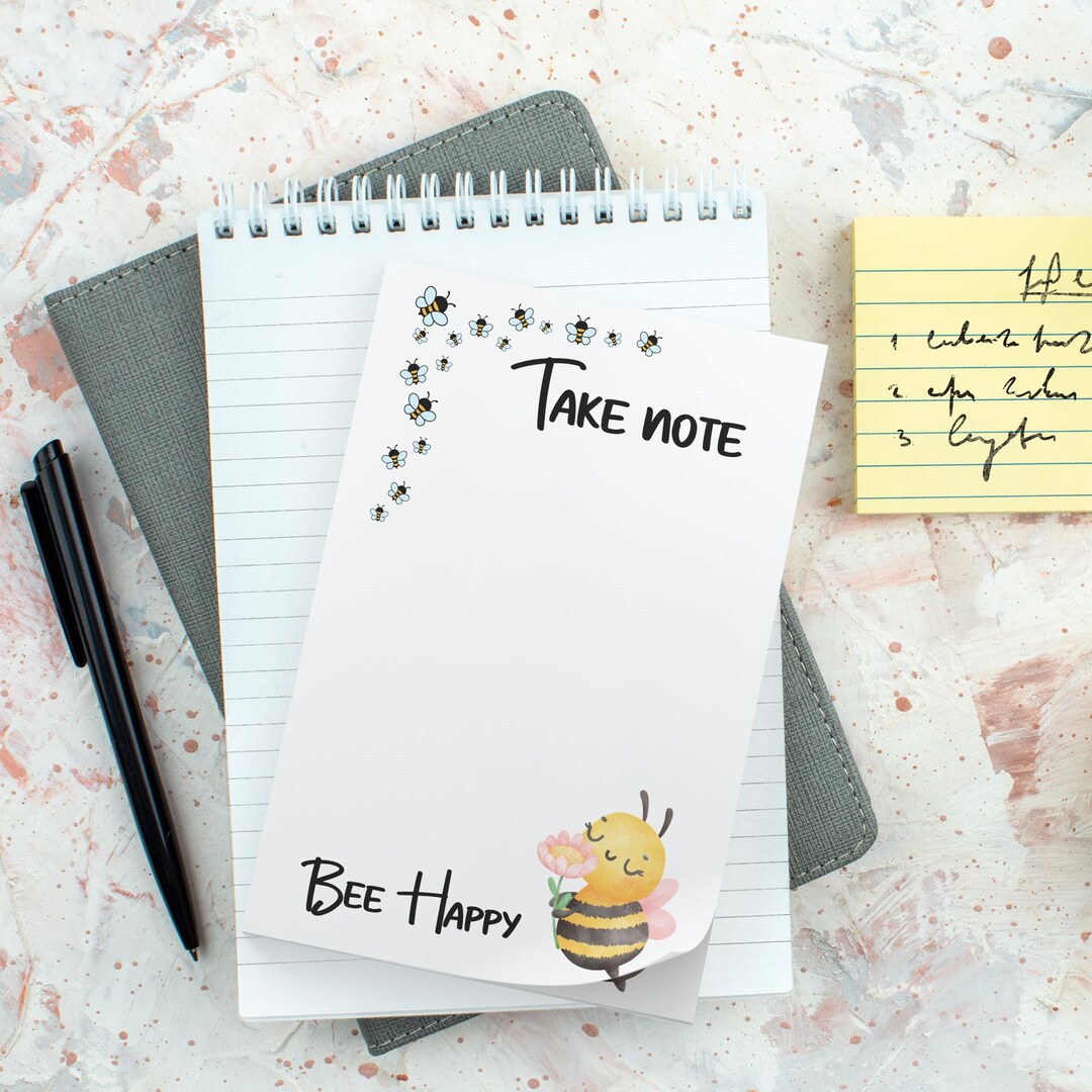 Bee Happy Post-it® Notes: 4" X 6" Note 50 Sheets - Etsy