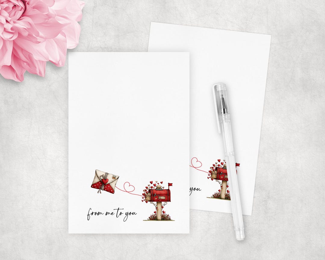 From Me to You Valentine Post-it® Notes: 4"x 6" 50 Sheet Pad - Etsy