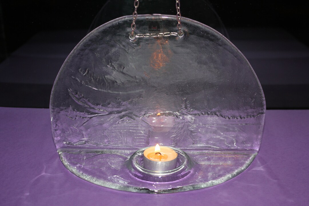 Muurla Finland Lanscape Glass Wall Candle Holder Tealight - Etsy