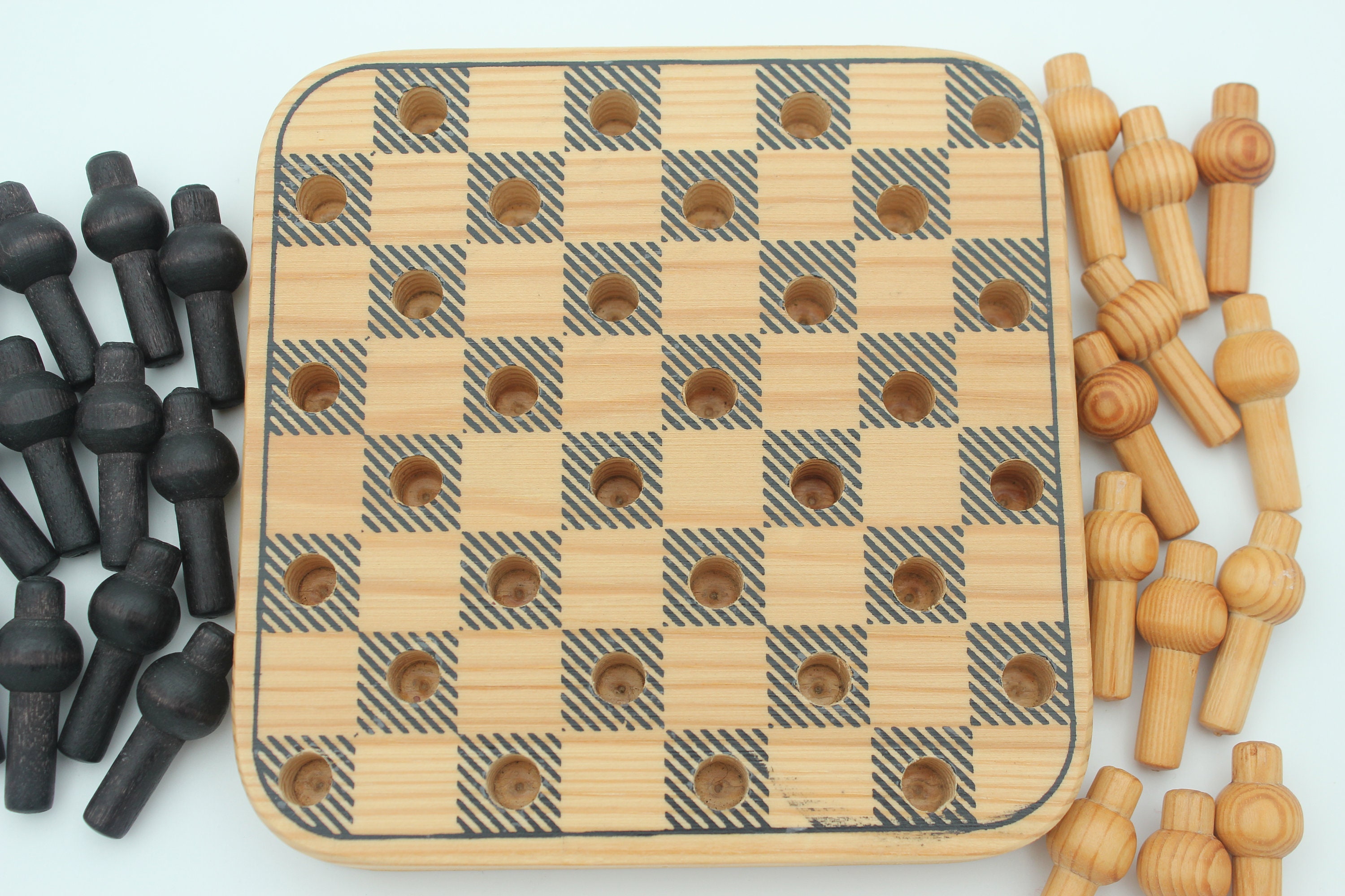Aarikka Finland Wooden Checkers Board Game - Etsy