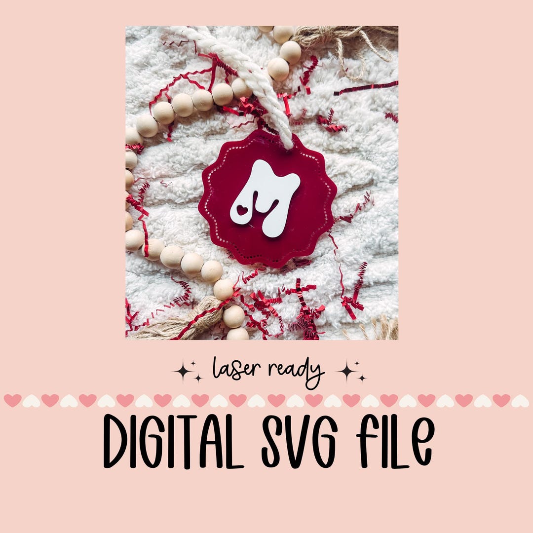 Valentine Tag Initial Name Tag Love Basket Tag Name Tag SVG FILES - Etsy