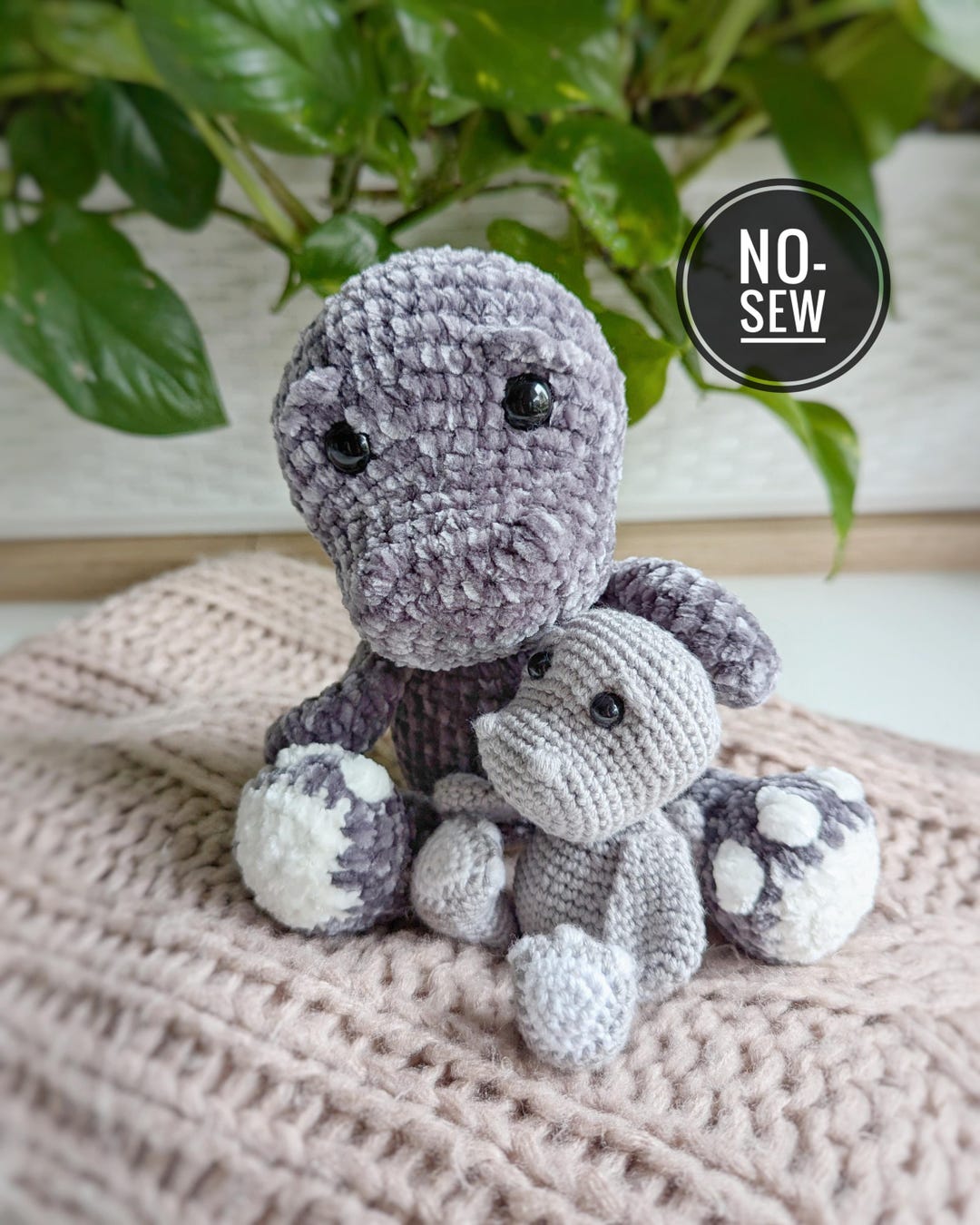 No Sew Dino - Amigurumi Crochet Pattern (in ENG, DE) - Etsy