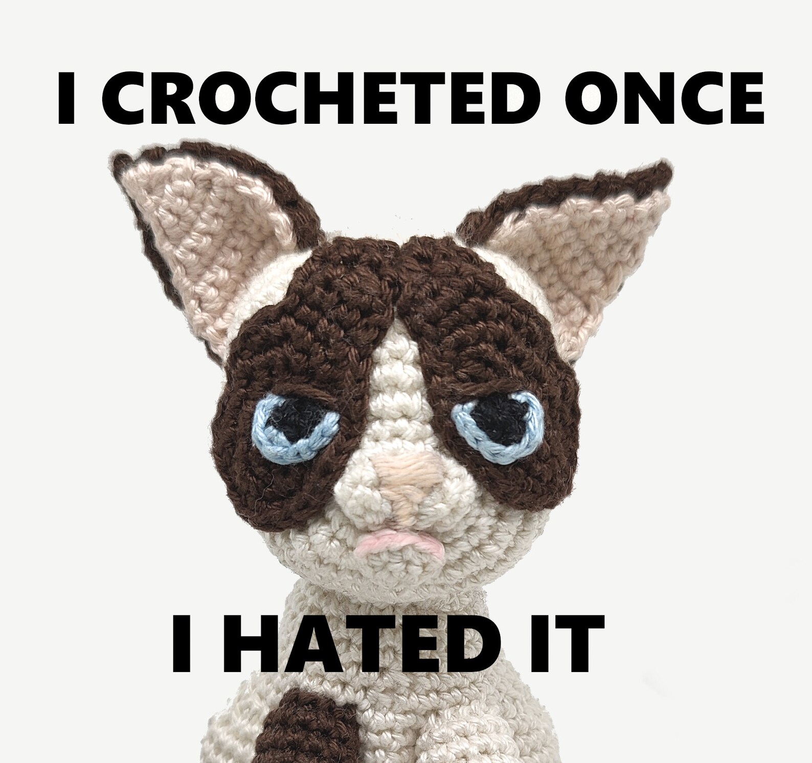 Crochet Grumpy Cat - Crochet Pattern, Amigurumi, Häkelanleitung ...