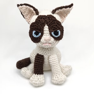 Crochet Grumpy Cat - Crochet Pattern, Amigurumi, Häkelanleitung ...