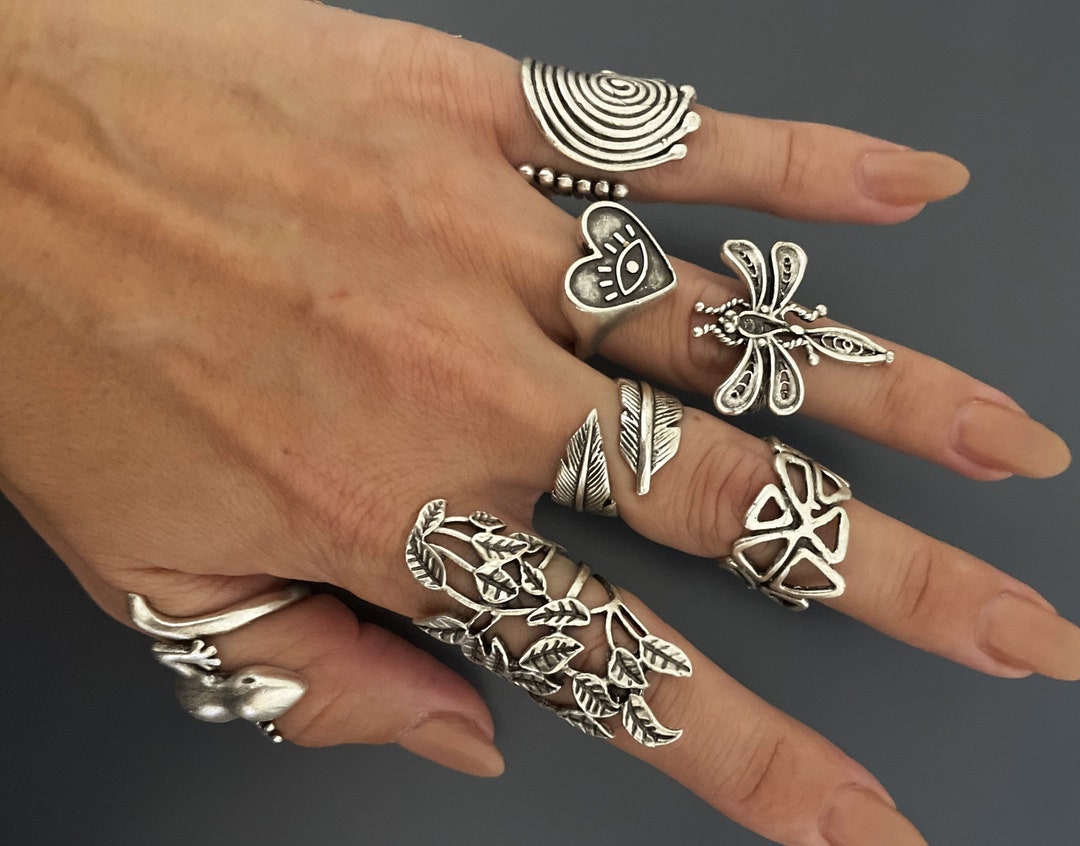 Boho Hippie Ring. Unisex Adjustable Ring. - Etsy
