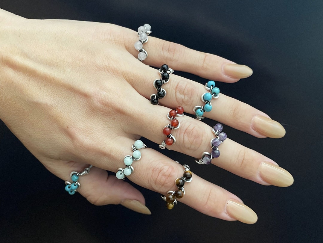 Wire Wrapped Adjustable Ring. - Etsy