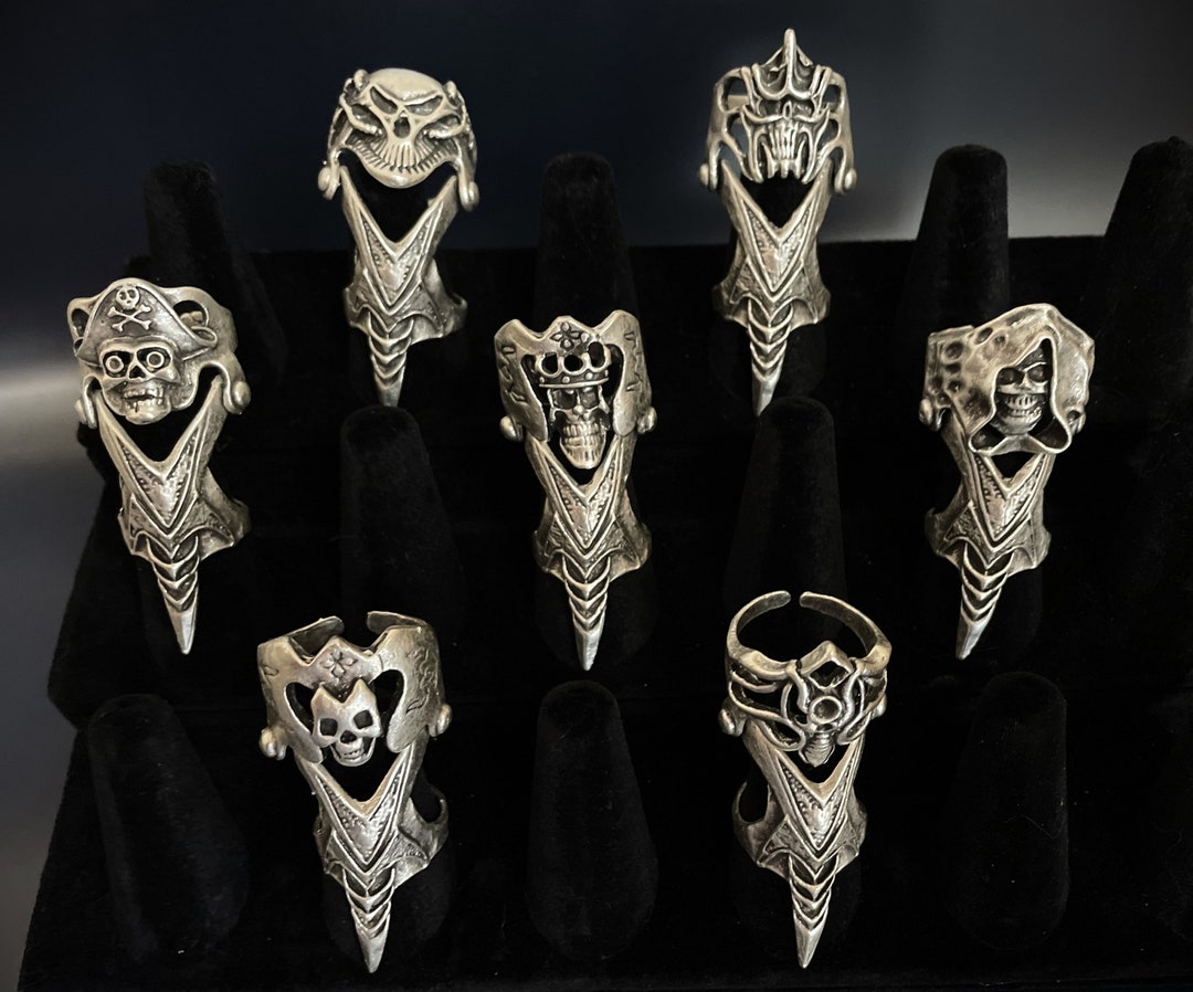 Gothic Finger Claw Rings. Unisex Adjustable Full Finger Rings. - Etsy