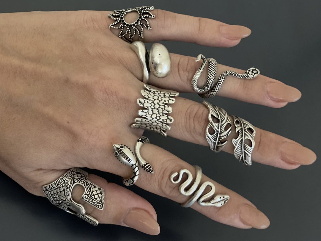 Boho Hippie Ring. Woman Adjustable Ring. Creative Silver Ring. - Etsy