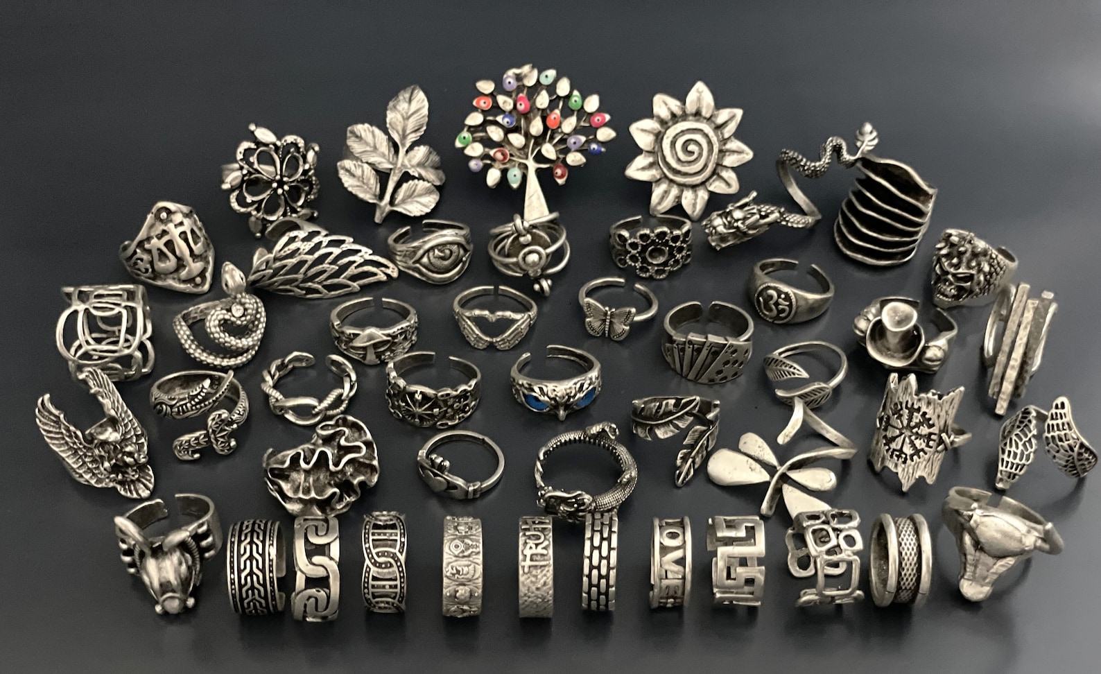 Boho Hippie Rings. Unisex Adjustable Rings. Statement Ring. Creative ...