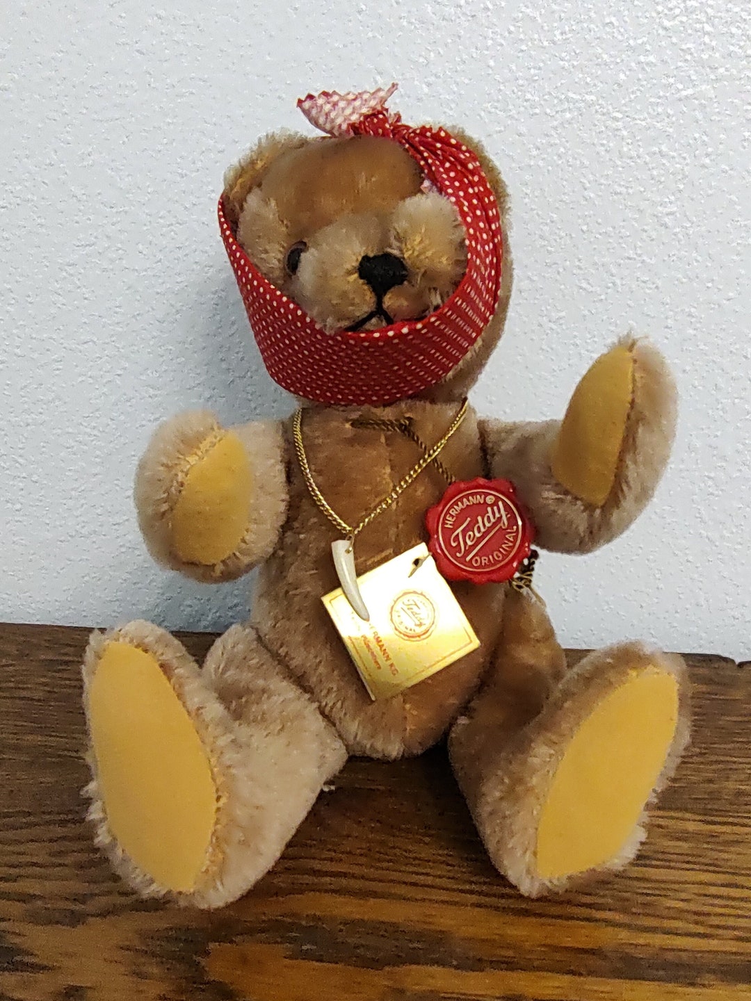 Vintage Herman the Toothache Teddy Bear - West Germany - Bandana ...