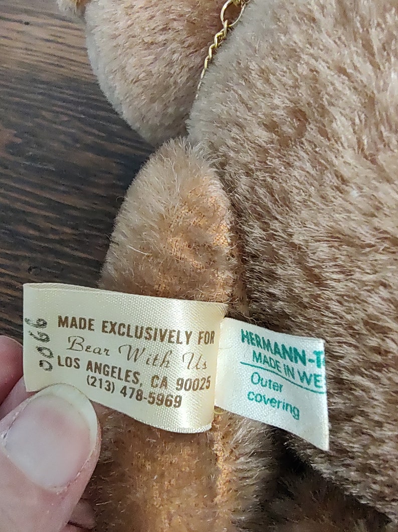 Vintage Herman the Toothache Teddy Bear West Germany Bandana Tooth ...