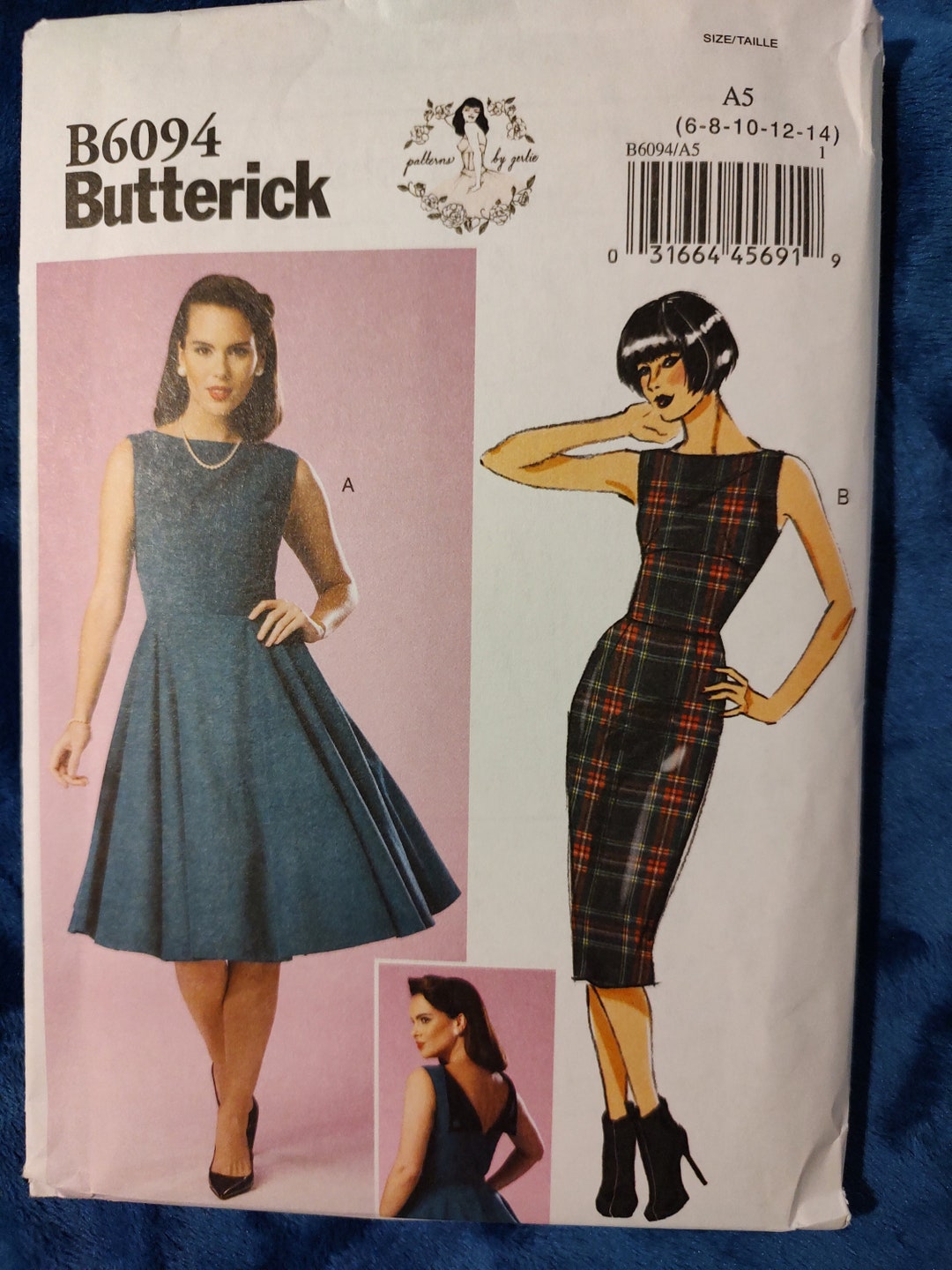 Butterick B6094 Size 6 8 10 12 14 Misses Dress Pattern Uncut Factory ...