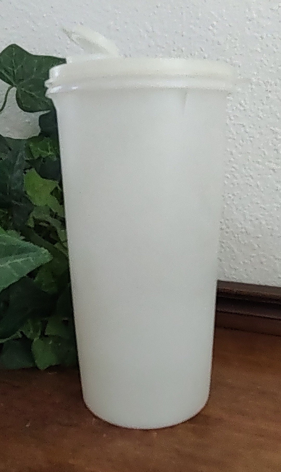 Tupperware Vintage Opalescent White 1970s XL Tumbler With Flipcap Lid ...