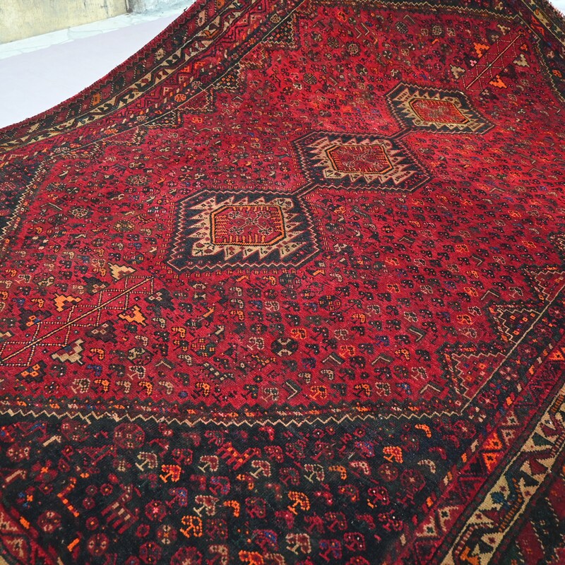 Red Persian Rug - Etsy