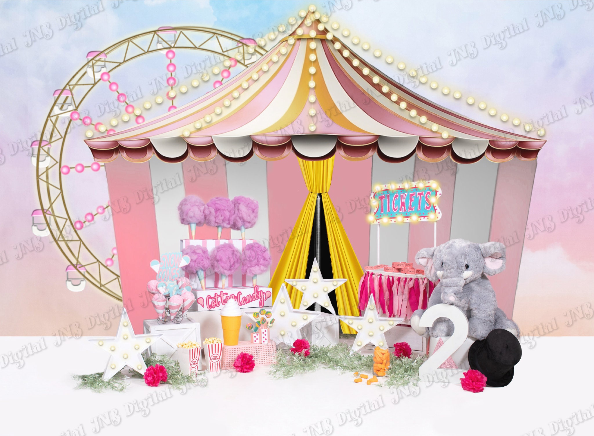 Pink Circus Backdrop