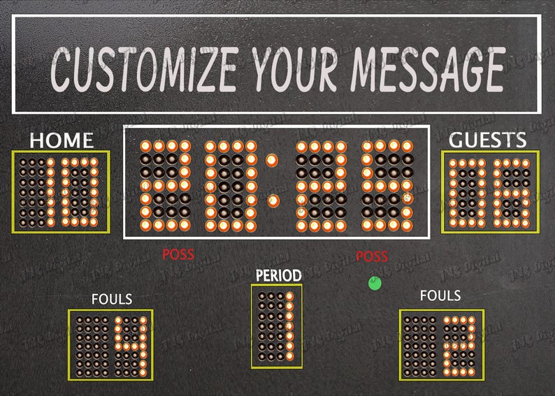 Digital Download Custom Basketball Scoreboard ***digital Download ...