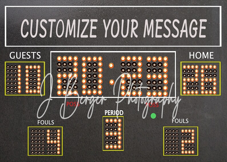 Digital Download Custom Basketball Scoreboard digital Download Custom ...