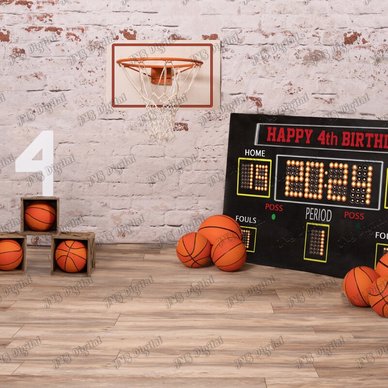 Basketball Backdrop - Etsy