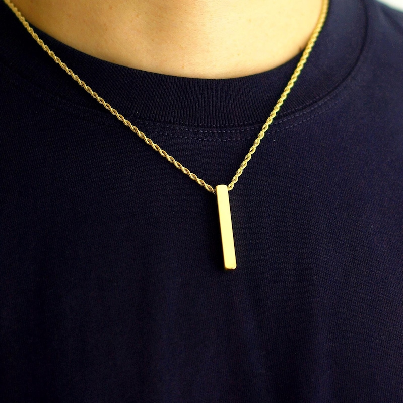 Bar Pendant Necklace - Etsy