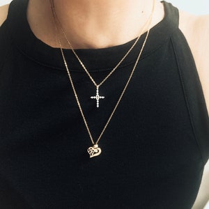 Diamond Cross Pendant Necklace in Custom Silver Rope Box Snake Cable ...