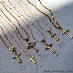 Waterproof Gold Cross Necklaces, Religion Jewelry in Custom Box, Cable ...
