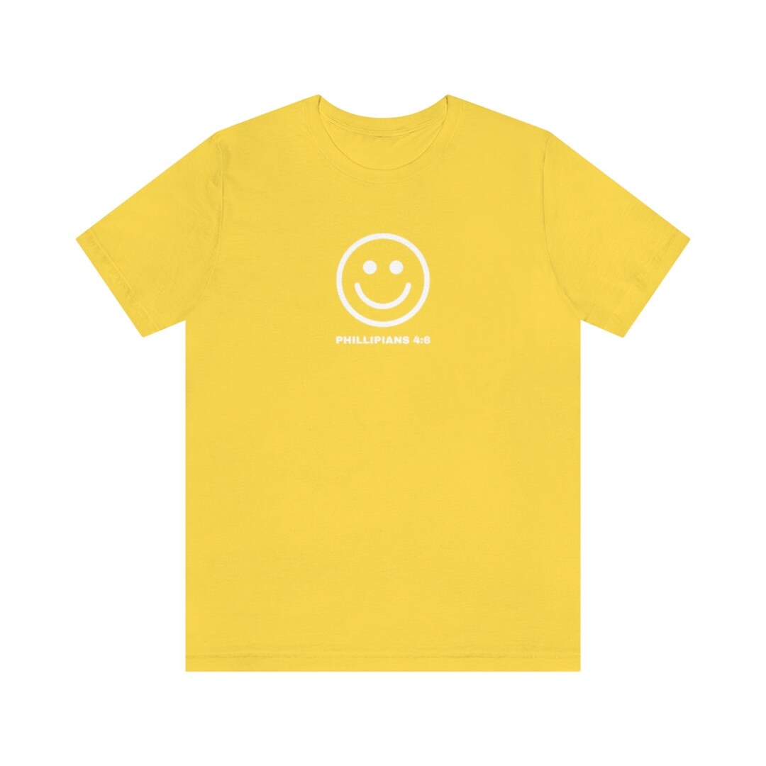 Smiley Face Jersey Short Sleeve Tee - Etsy