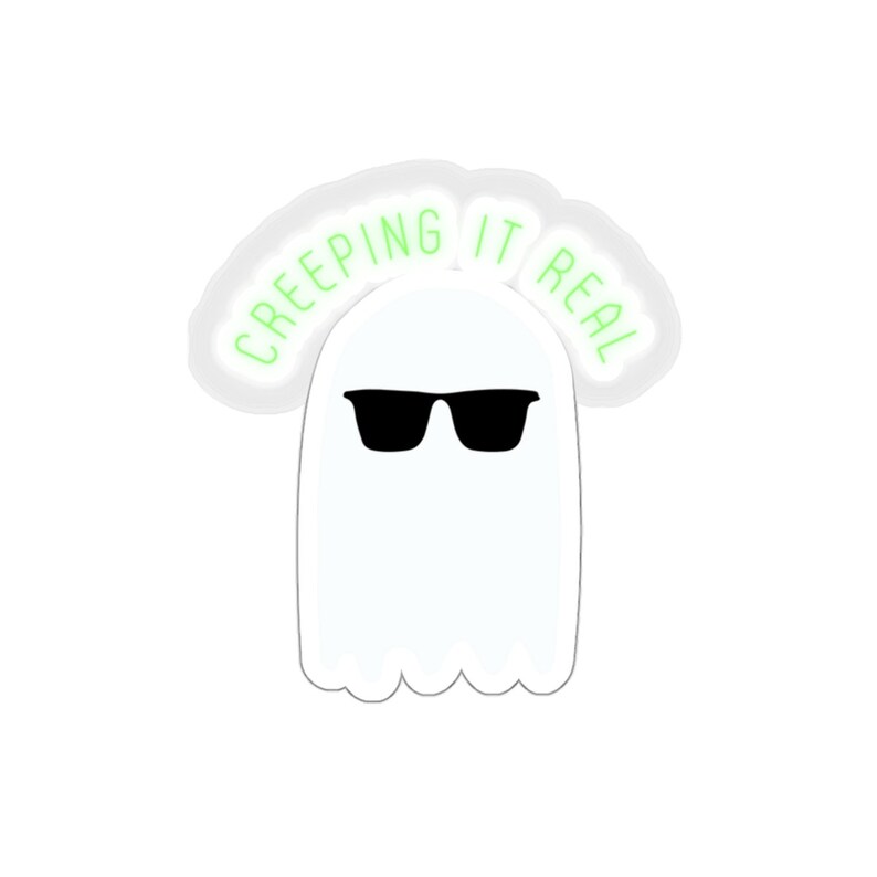 Creeping It Real Kiss-cut Stickers Ghost Sunglasses - Etsy