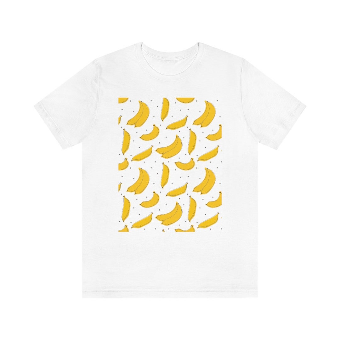 Bananas Jersey Short Sleeve Tee Fruit Yellow Dots - Etsy