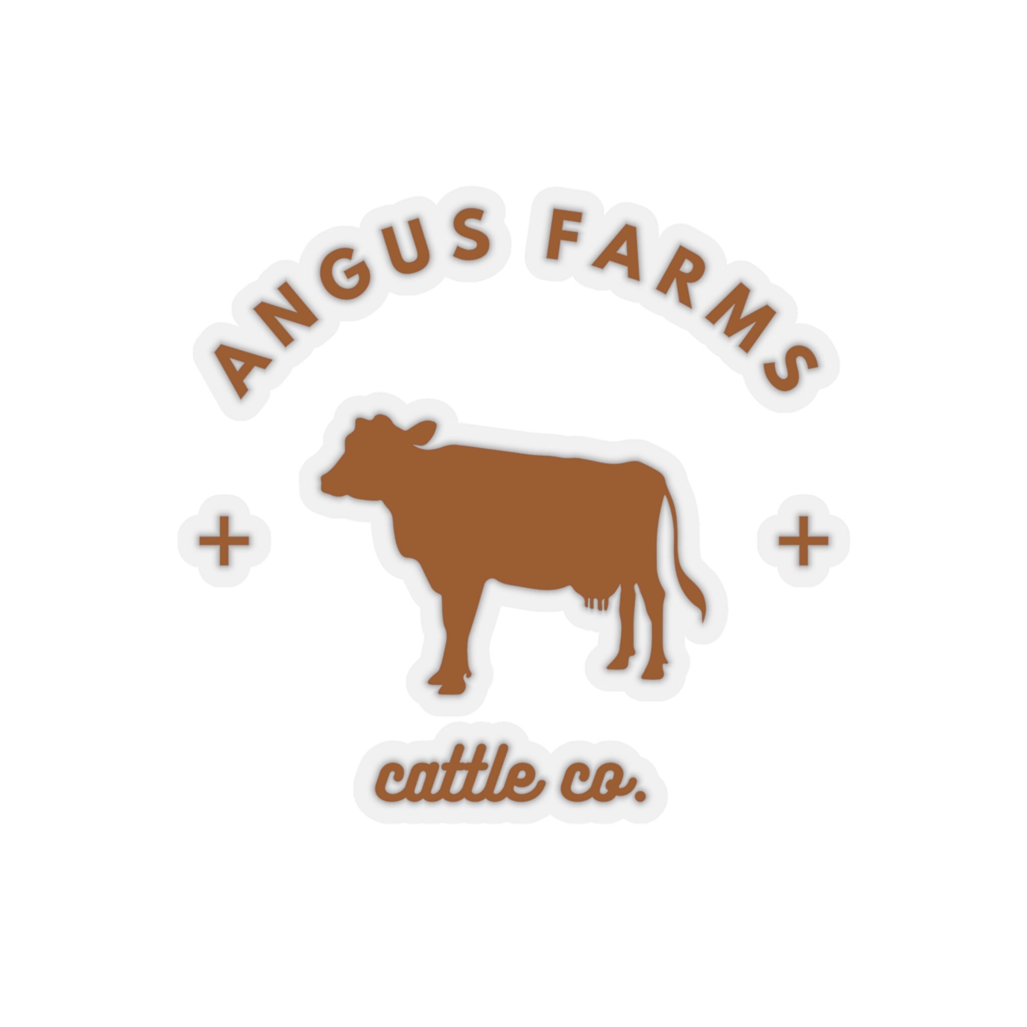 Angus Kiss-cut Stickers Cow Farm Cattle - Etsy