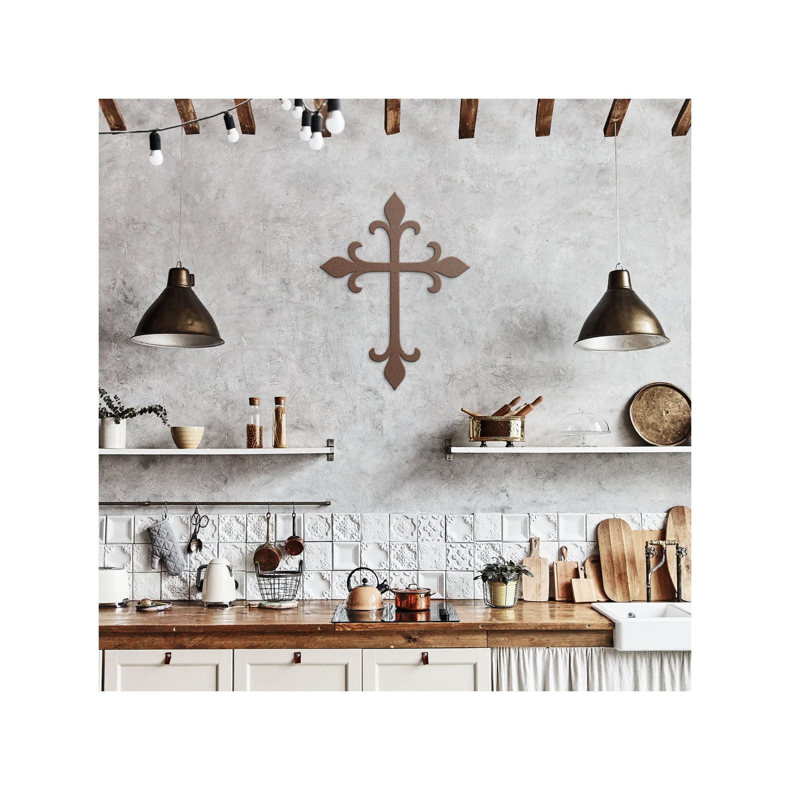 Pretty Cross Metal Wall Art - Etsy