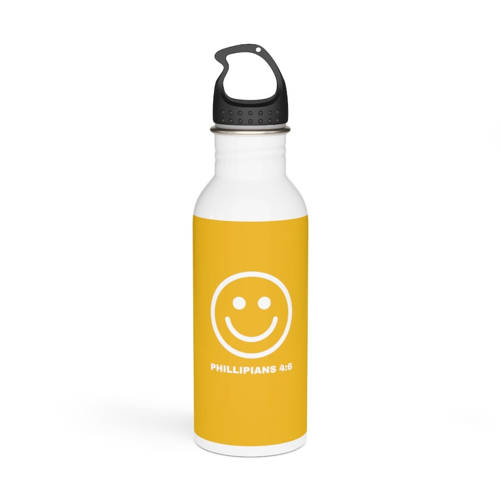 Smiley Face Stainless Steel Water Bottle - Etsy
