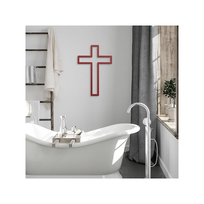 Cross Outline Metal Wall Art - Etsy