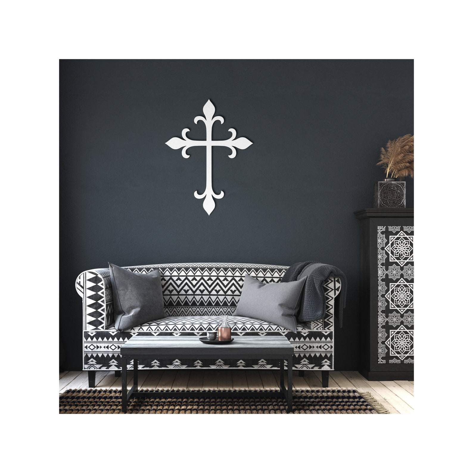 Pretty Cross Metal Wall Art - Etsy